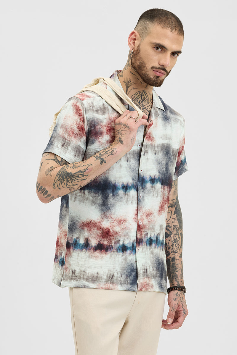 Buy Men's Navy Abstract Box Fit Box Fit Shirts Online | Snitch – SNITCH