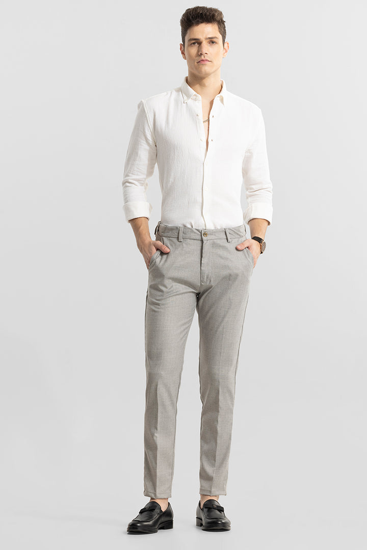 Buy Men's Rigor Grey Formal Trousers Online | SNITCH