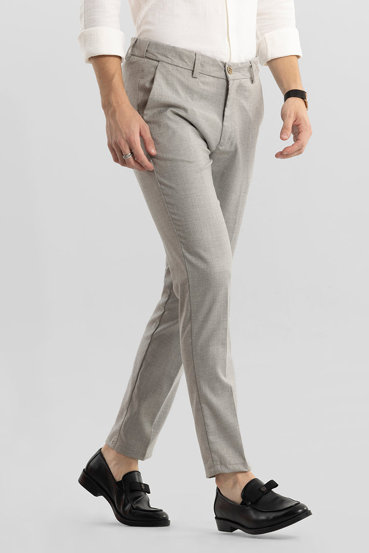 Buy Men's Rigor Grey Formal Trousers Online | SNITCH