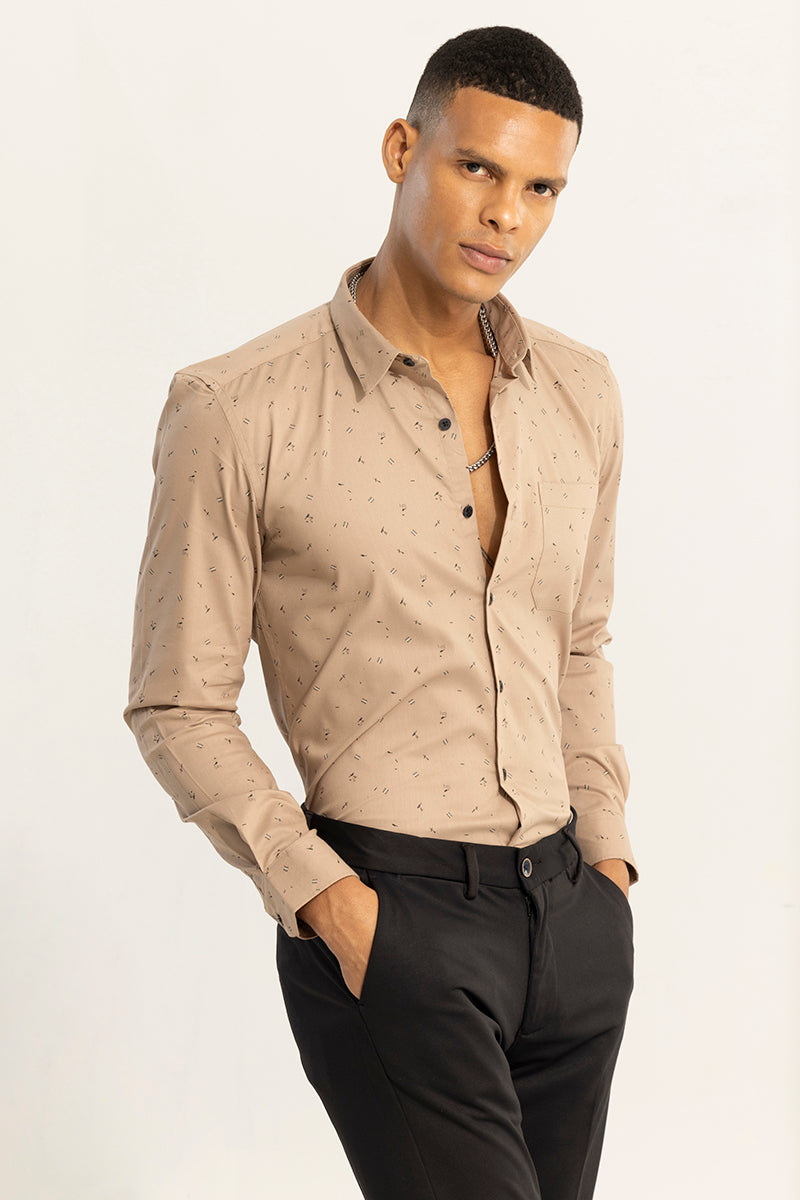Buy Men s Triller Beige Shirt Online SNITCH