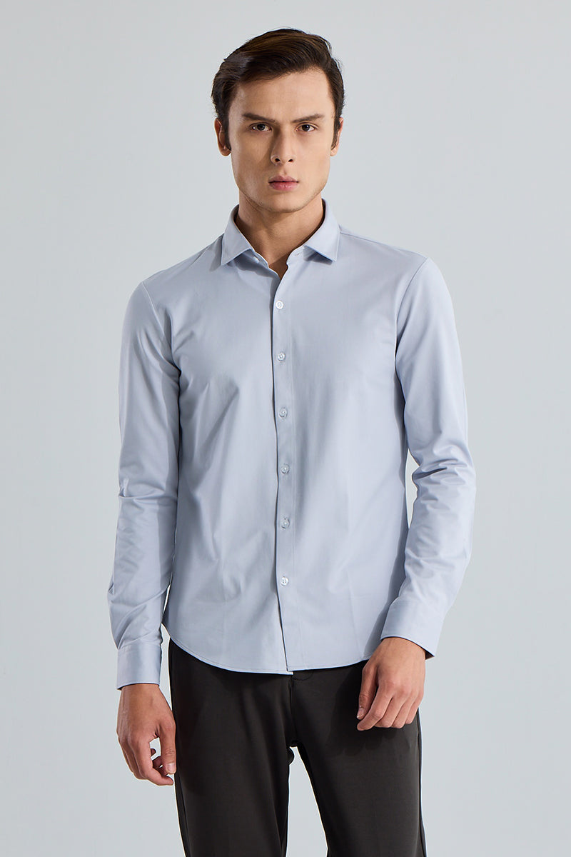 Buy Men's Mystique Cloud Grey Shirt Online | SNITCH