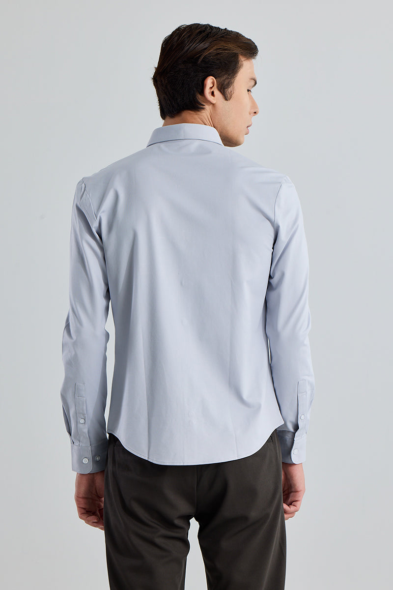 Buy Men's Mystique Cloud Grey Shirt Online | SNITCH