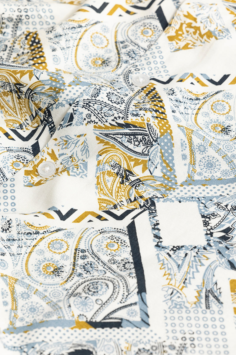 Buy Men's Hexo Vector Yellow Oversized Shirt Online | SNITCH