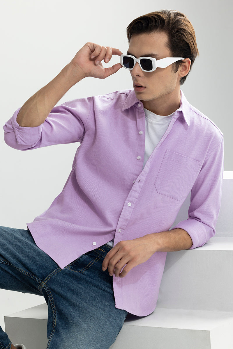 Buy Men's Axton Lavender Shirt Online | SNITCH