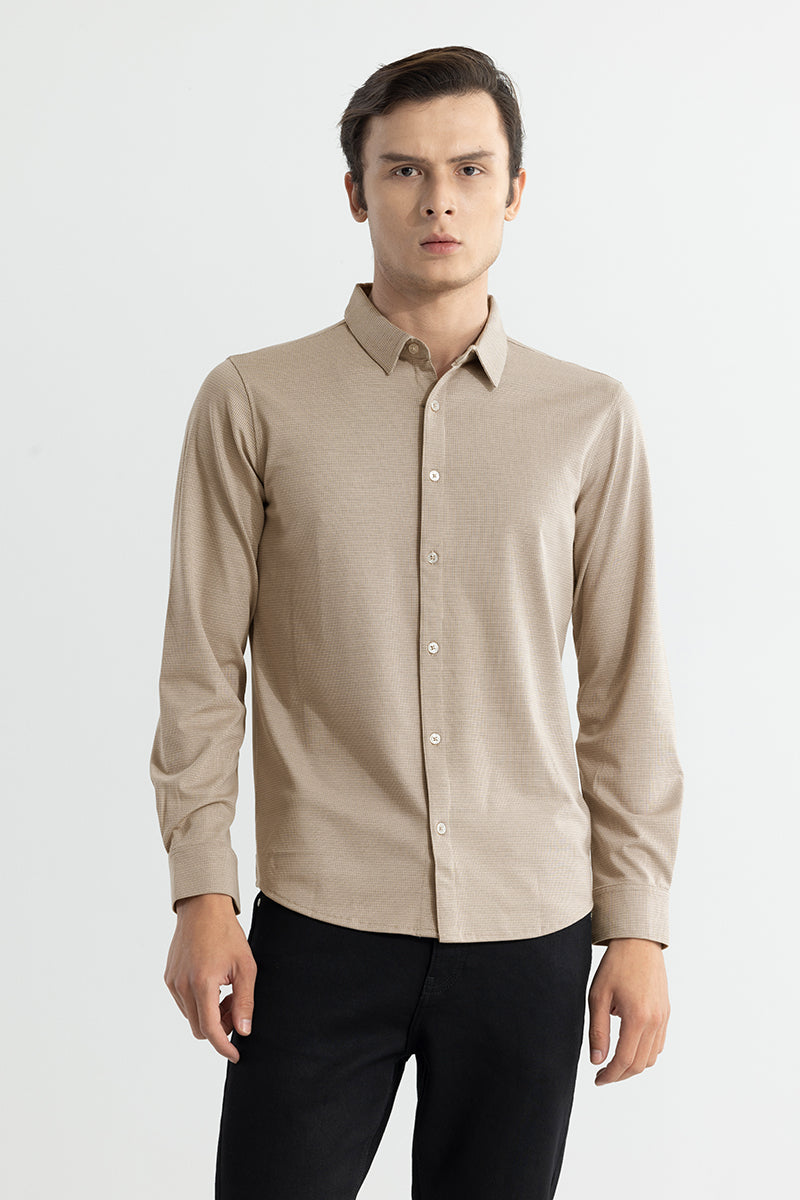 Buy Men's Moxic Beige Shirt Online | SNITCH