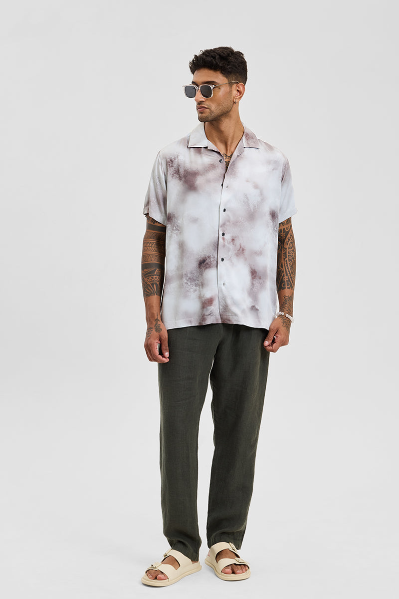 Buy Men's Brown Abstract Box Fit Shirts Online | Snitch – SNITCH