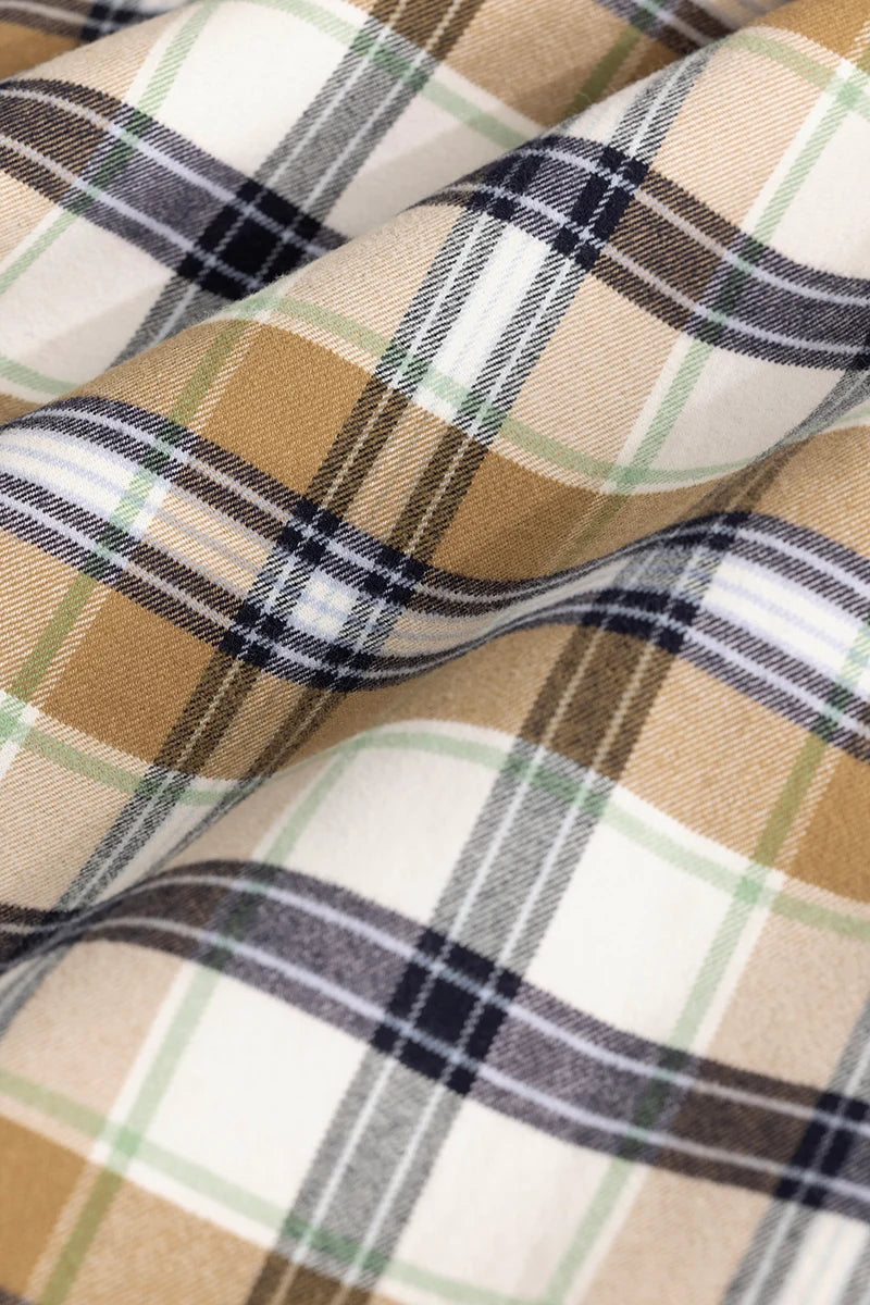 Buy Men's Ciro Beige Checks Shirts Online | Snitch – SNITCH