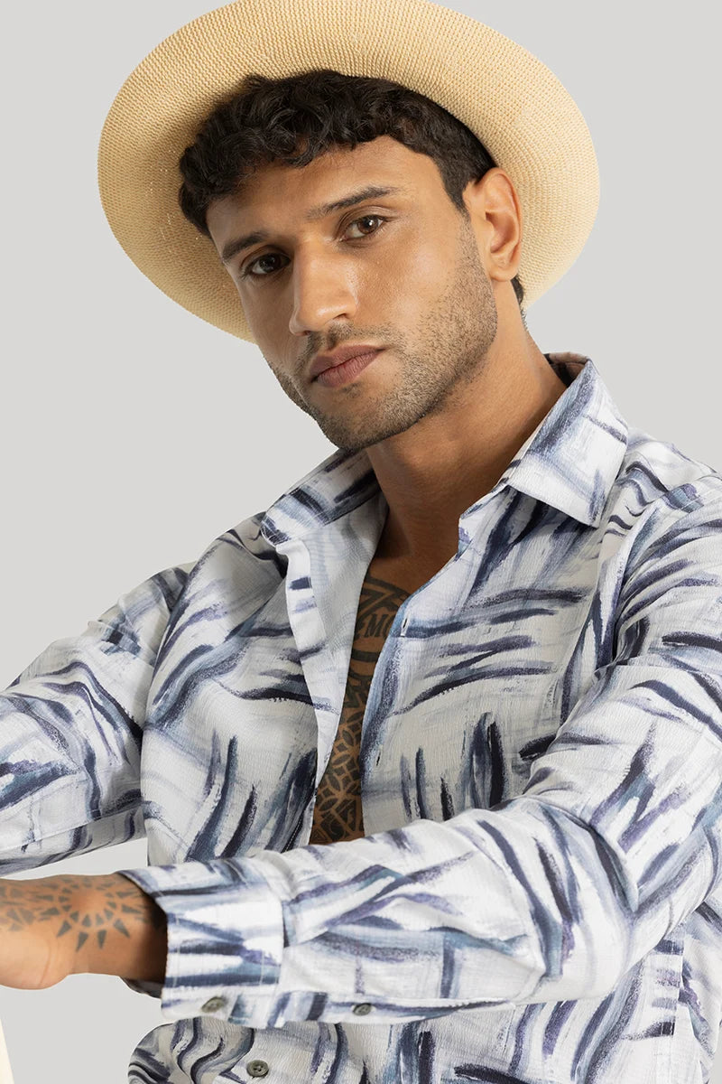 Buy Men's Apex Navy Abstract Shirts Online | Snitch – SNITCH