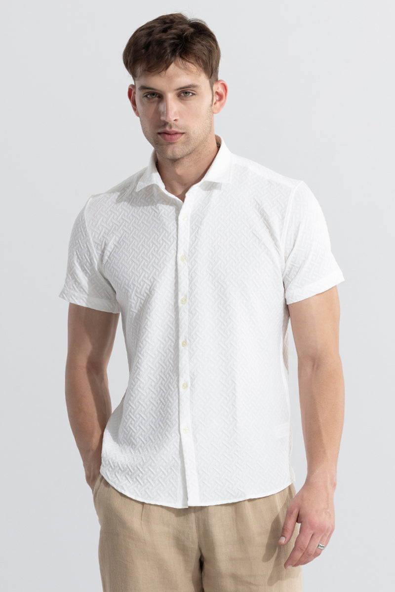 Buy Men's Airy Allure White Shirt Online | SNITCH
