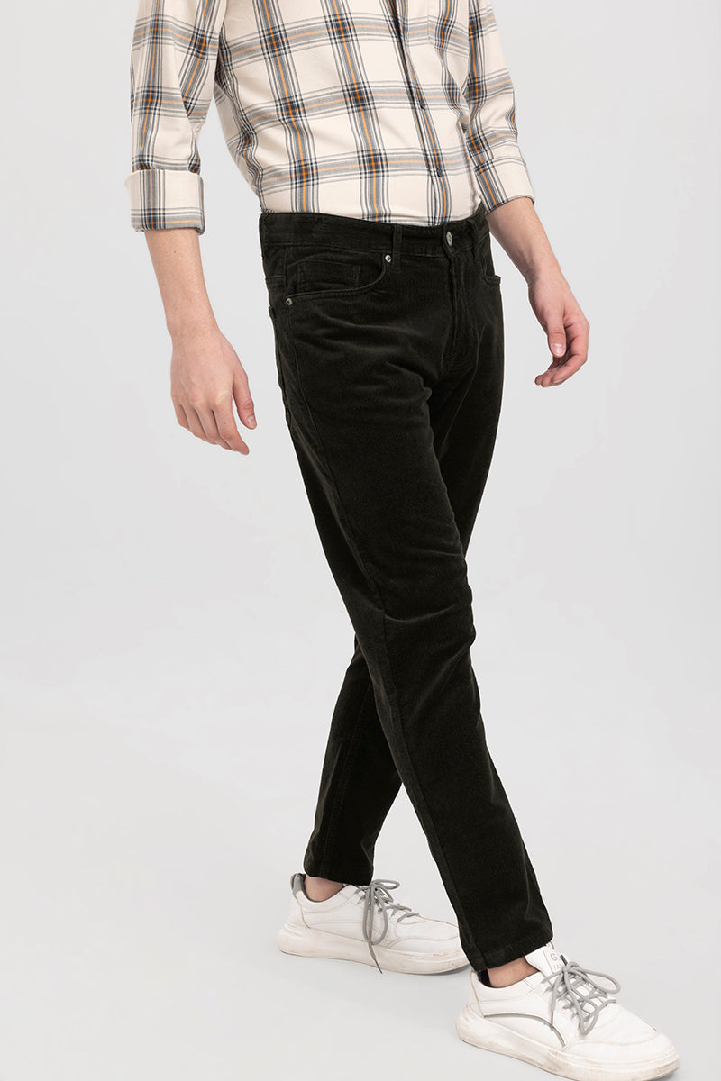 Buy Mens's Vintage Olive Corduroy Pant Online | SNITCH